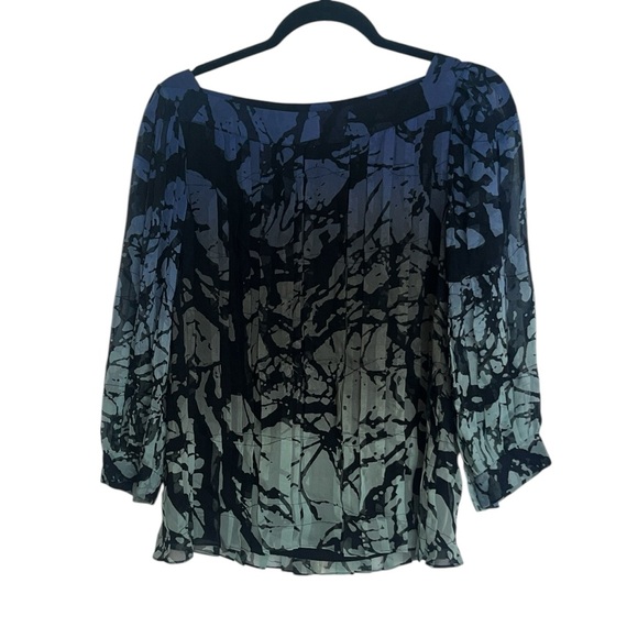 Diane Von Furstenberg | Tops | Diane Von Furstenberg Blue Abstract ...